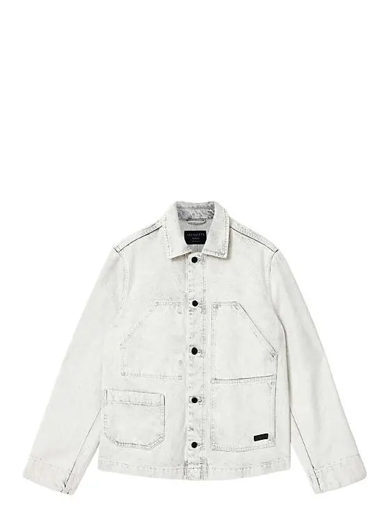 ALLSAINTS Mukesh Relaxed-fit Denim Shacket - Bleached Grey