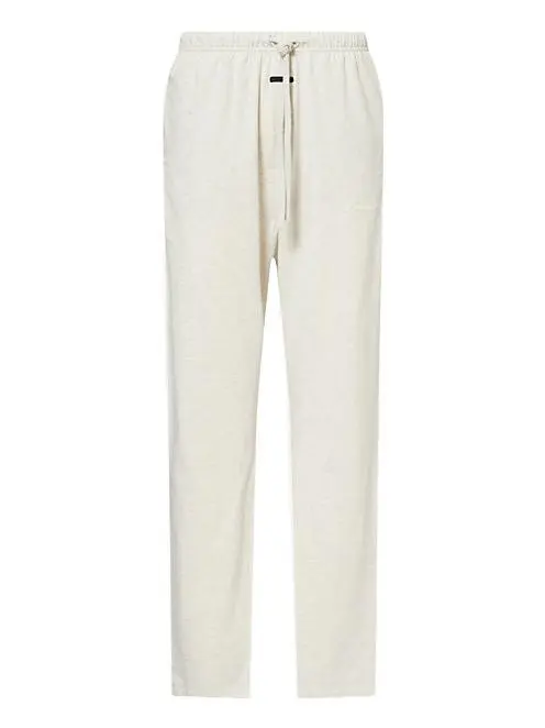 Fear Of God Classic Flared-leg Cotton-jersey Trousers - Heather Oatmeal