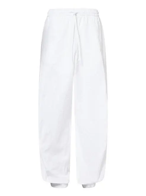 ROHE FRAMES Balloon Wide-leg Cotton-blend Trousers - Optic White