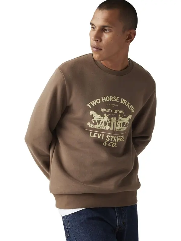 LEVI'S Standard Fit Graphic Crewneck Sweatshirt - Crew Rain Drum