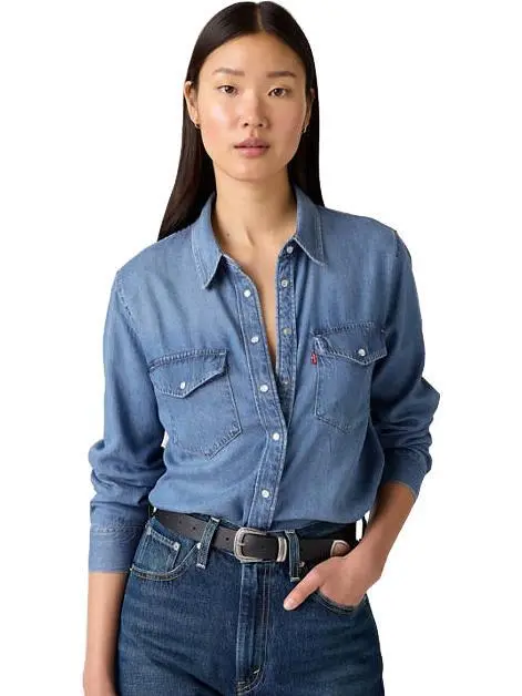 LEVI'S Iconic Western Denim Shirt - Fish Fed