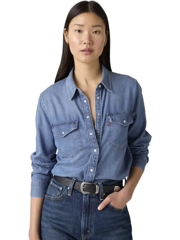 LEVI'S Iconic Western Denim Shirt - Fish Fed