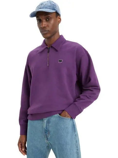 LEVI'S Skateboarding Quarter-zip Sweatshirt - Grape Royale