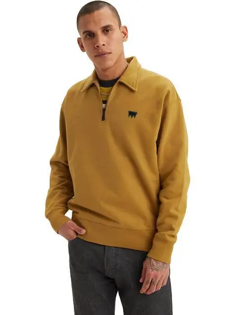 LEVI'S Skateboarding Quarter-zip Sweatshirt - Dried Tobacco