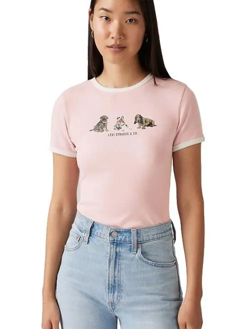 LEVI'S Graphic Ringer Rickie T-shirt - Archival Dog
