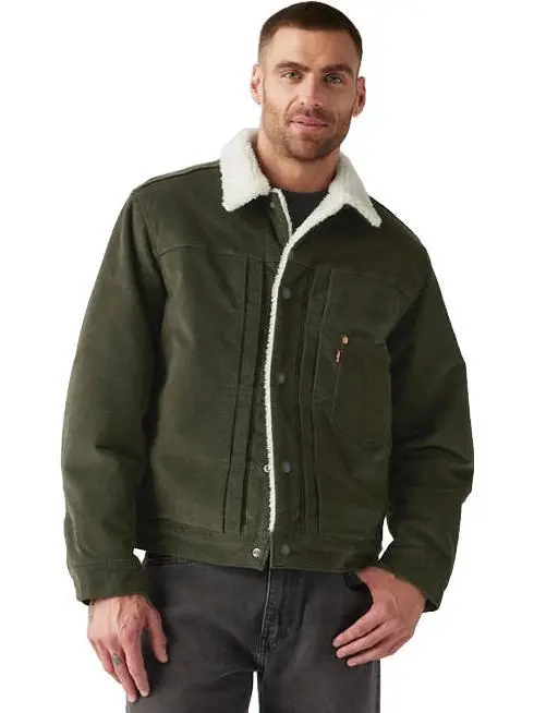 LEVI'S Type I Sherpa Lined Jacket - Forest Night