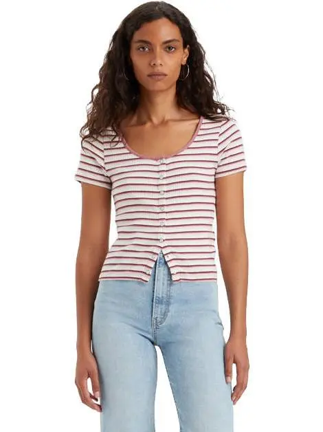 LEVI'S Britt Snap-front Top - Fruity Stripe Sugar
