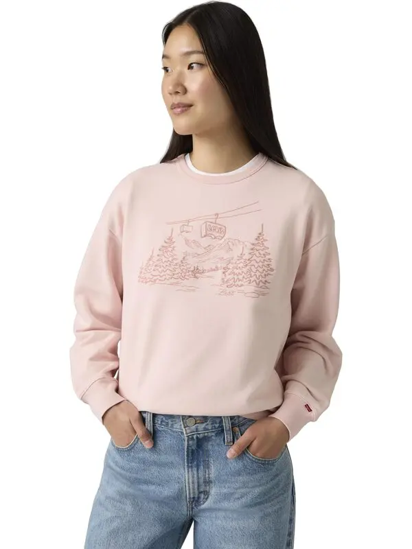 LEVI'S Graphic Heritage Crewneck Sweatshirt - Potpourri Pink