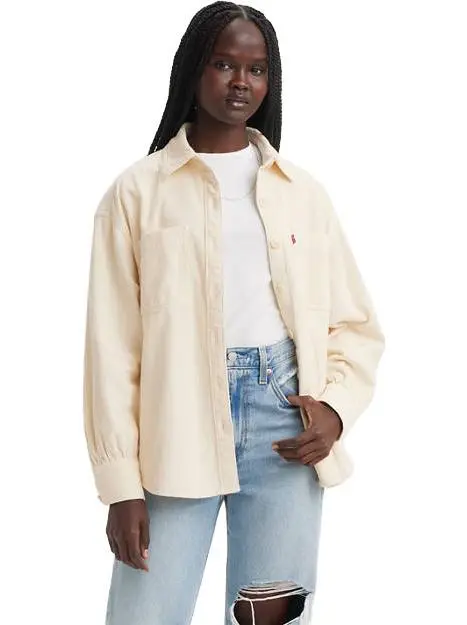 LEVI'S Orion Corduroy Overshirt - White Swan