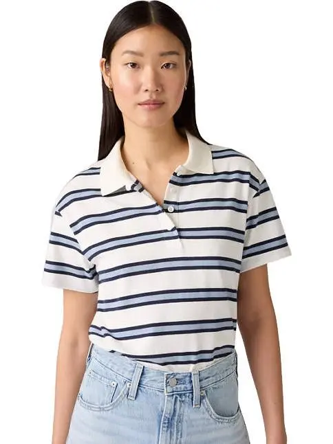 LEVI'S Erie Polo - Yeehaw Stripe Cloud Dancer