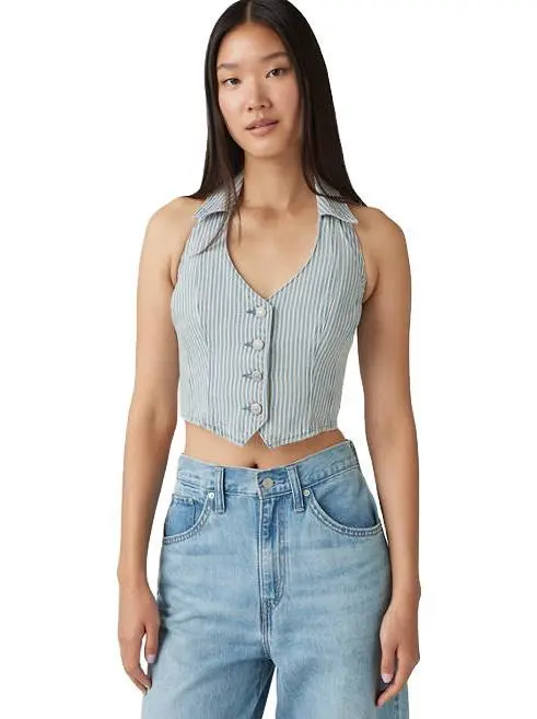 LEVI'S Bria Denim Halter Top - Handy Woman