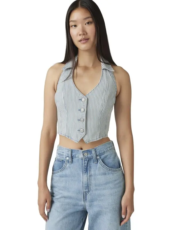 LEVI'S Bria Denim Halter Top - Handy Woman