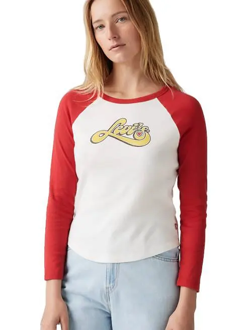 LEVI'S Graphic Baseball T-shirt - Scarlet Smile