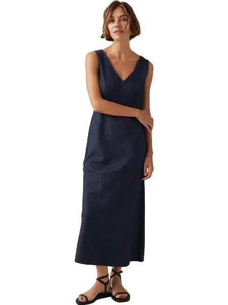 LEVI'S Atalia Linen + Denim Slip Dress - Today's News