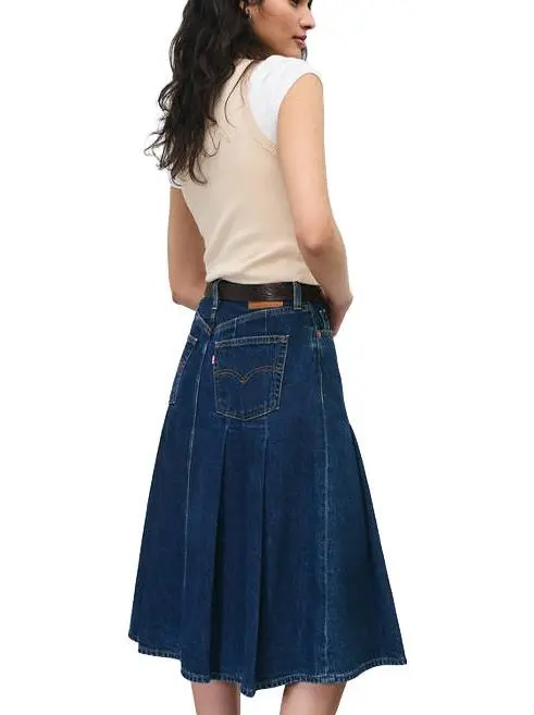 LEVI'S Pleated Midi Skirt - Slightly Circular