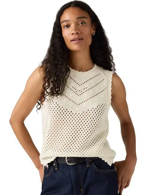 LEVI'S Adrienne Crochet Tank - Egret