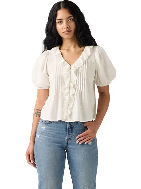 LEVI'S Giselle Ruffle Blouse - Bright White