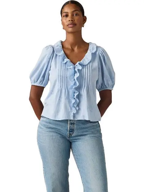 LEVI'S Giselle Ruffle Blouse - Chambray Blue