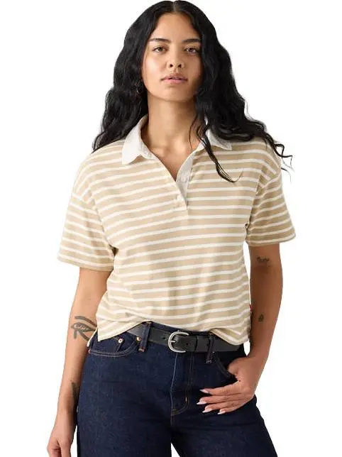 LEVI'S Aries Rugby Polo - Allie Stripe Safari