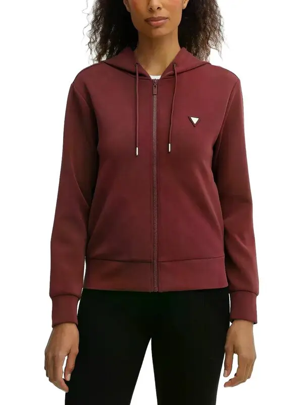 Guess Logo Zip-up Hoodie - Red