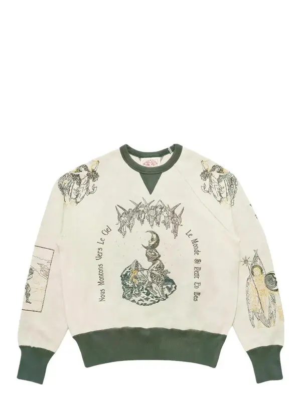 SAMUEL ZELIG La Luna Crewneck Sweater - Neutrals