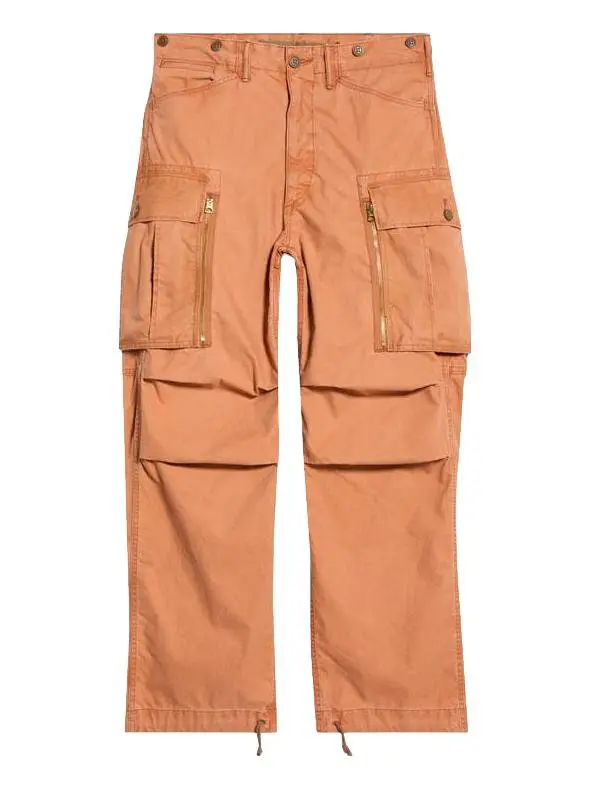 Double Rl Ranger Cotton Poplin Cargo Pants - Faded Orange
