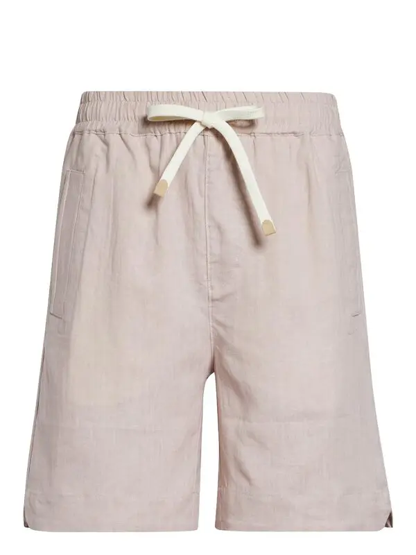 Eleventy Linen Drawstring Shorts - 26 Dusty Pink