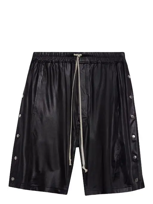 Rick Owens Wide Pusher Liquid Jersey Shorts - Black