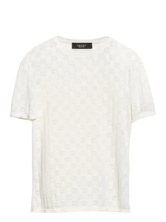 Gucci Gg Cotton Devoré T-shirt - White