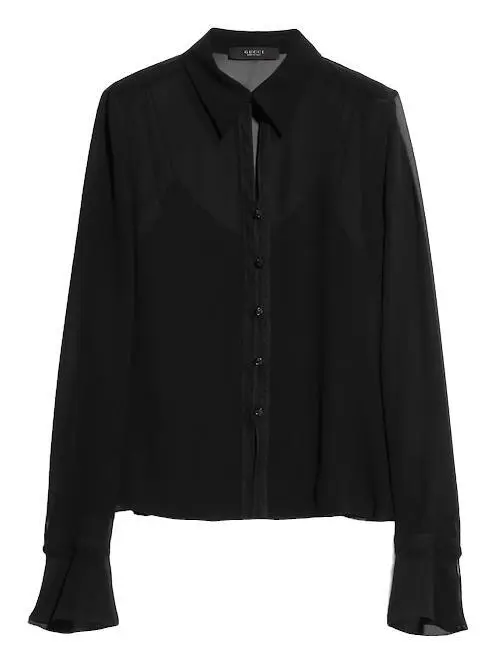 Gucci Light Silk Georgette Shirt - Black