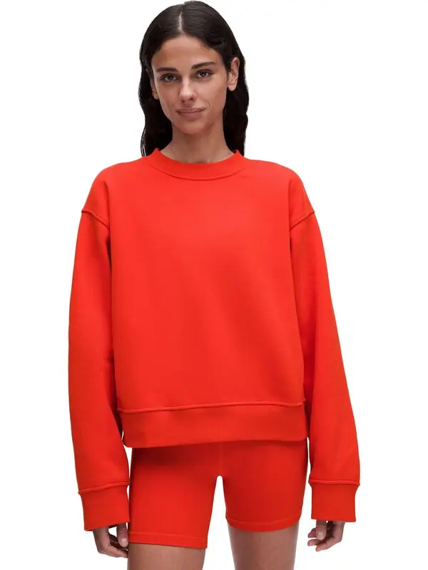 Lululemon Steady State Superloft Crewneck Sweatshirt - Cherry Ember
