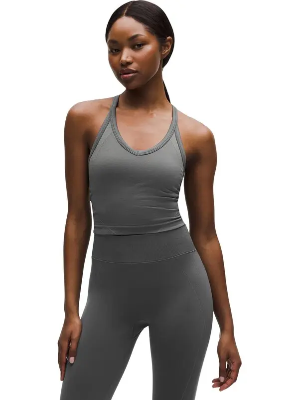 Lululemon Get Low Cross-back Training Tank Top - Onyx Grey/asphalt Grey