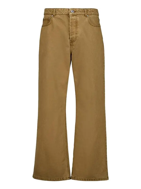 Ami Wide-leg Cotton Jeans - Brown