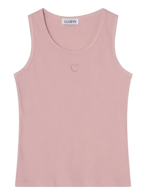 CLOEYS Heart Tank Top - Light Pink