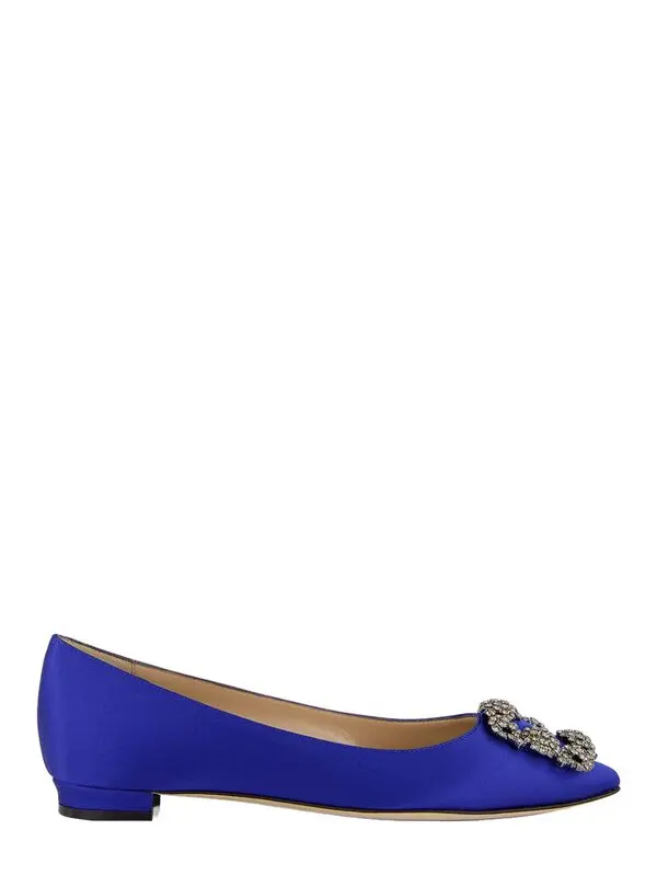 Manolo Blahnik Hangisiflat Ballerinas - Blue