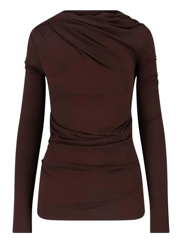 ENTIRE STUDIOS Viscose Blend Top - Brown