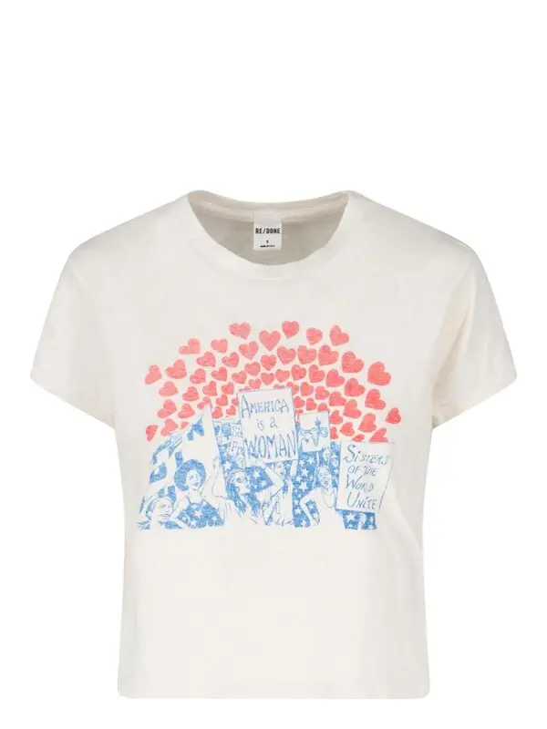 RE/DONE Sisters" T-shirt - White