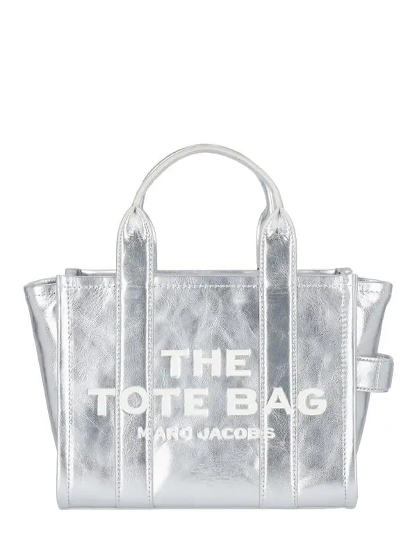 Marc Jacobs Small Metallic Leather Tote Bag - Silver
