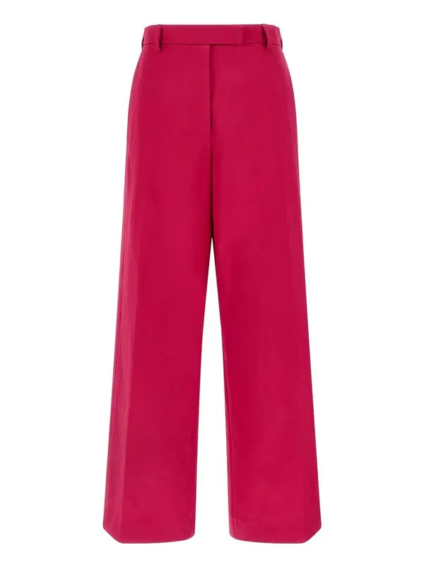 Dries Van Noten Penn Satin Wide Leg Trousers - Pink