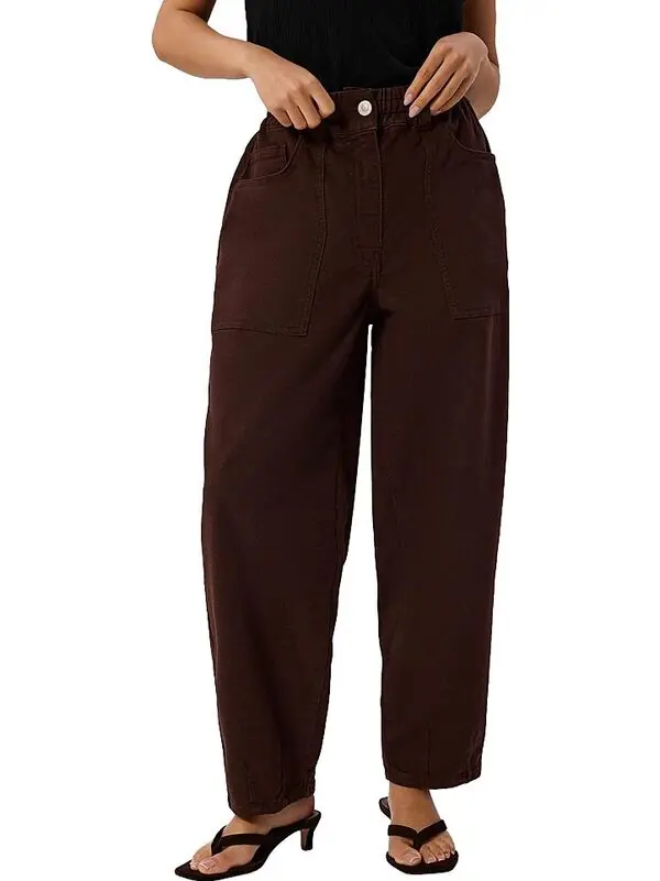 Whistles Authentic Barrel Leg Jeans - Stone