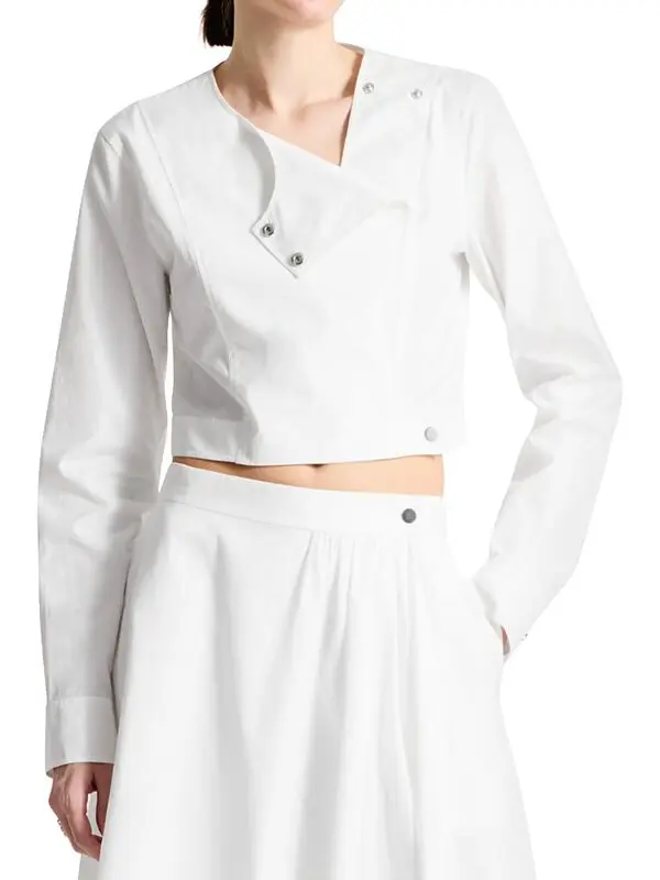 SAINT ART Long Sleeve Poplin Shirt - White