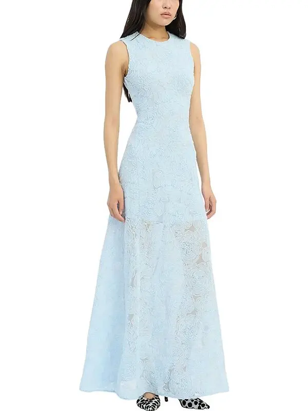 ROTATE BY BIRGER CHRISTENSEN Mesh Maxi Dress - Plein Air