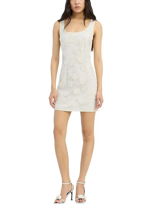 ROTATE BY BIRGER CHRISTENSEN Beaded Mini Dress - Egret