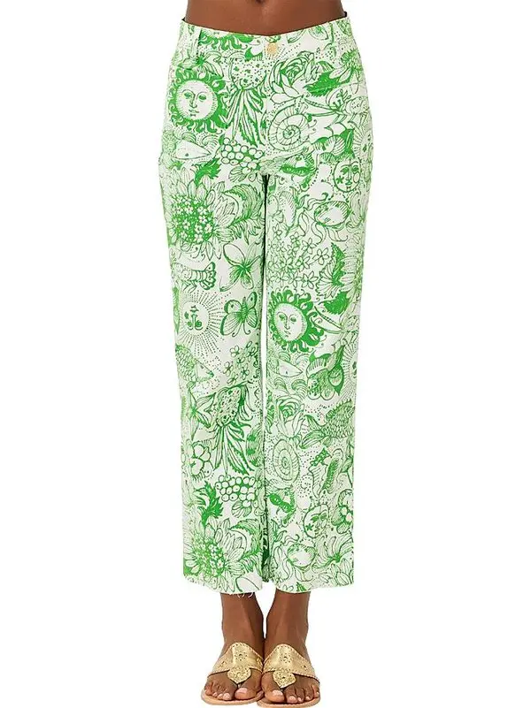 LILLY PULITZER Harleen High-rise Cropped Jeans - Green