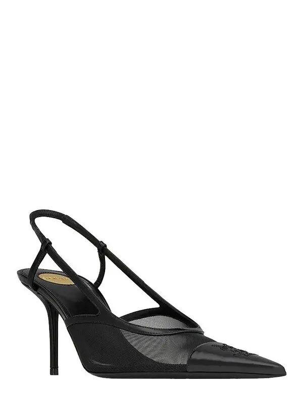 Saint Laurent Renaae Slingback Pumps - Black