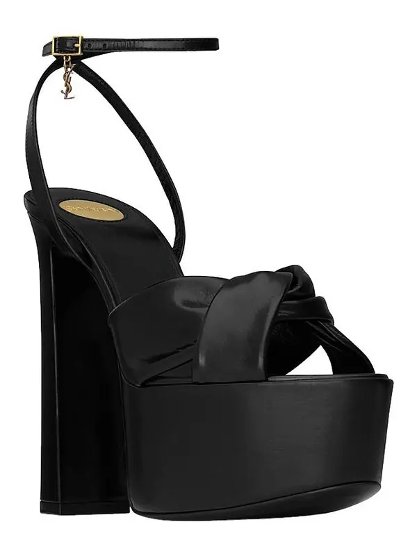 Saint Laurent Franciane Platform Sandals - Black