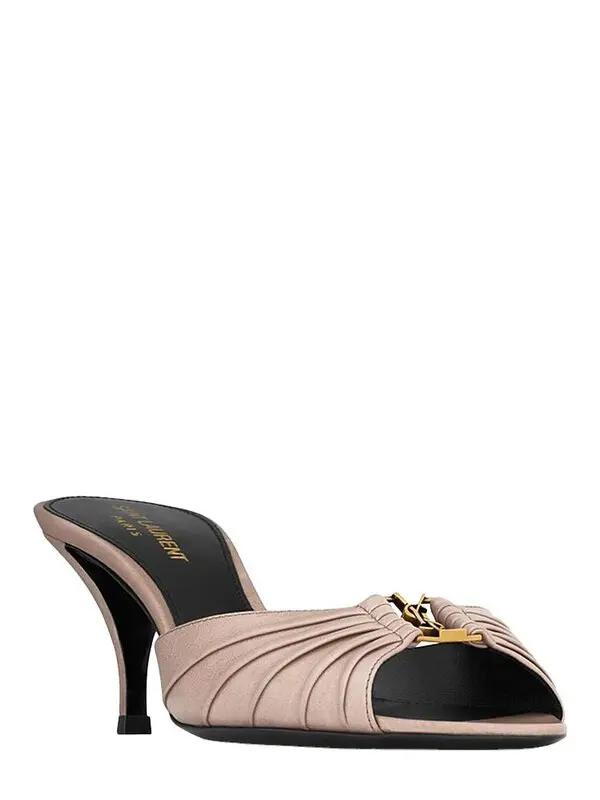 Saint Laurent Babylone Mules - Nude