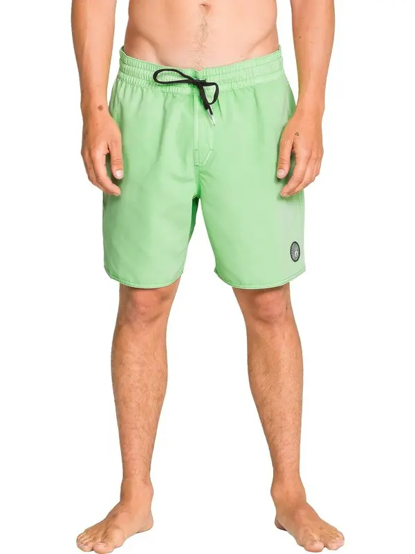Volcom Center 17" Elastic Waist Trunks - Island Green