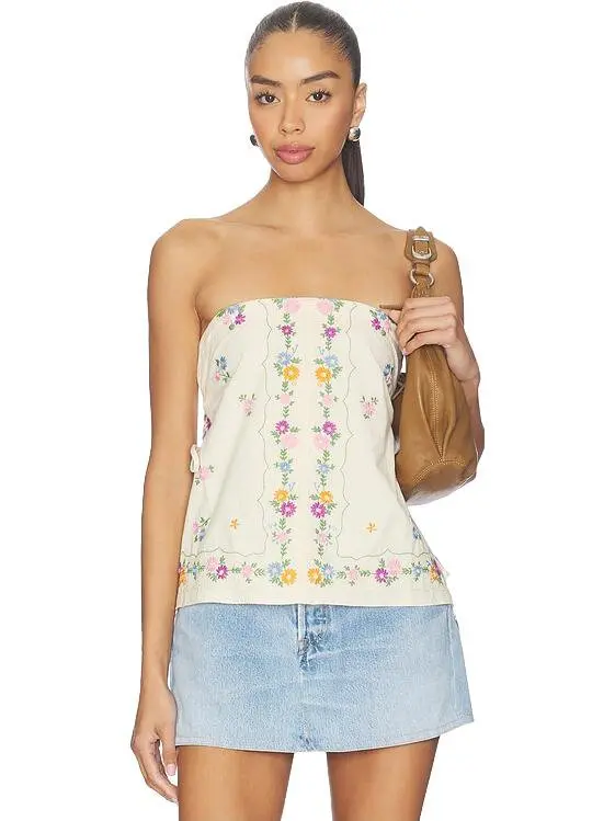 Free People Doily Days Tube Top - Cream Combo