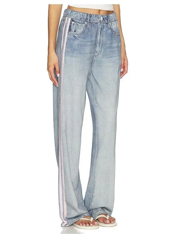 Rag & Bone Miramar Terry Track Pants - Pink Stripe